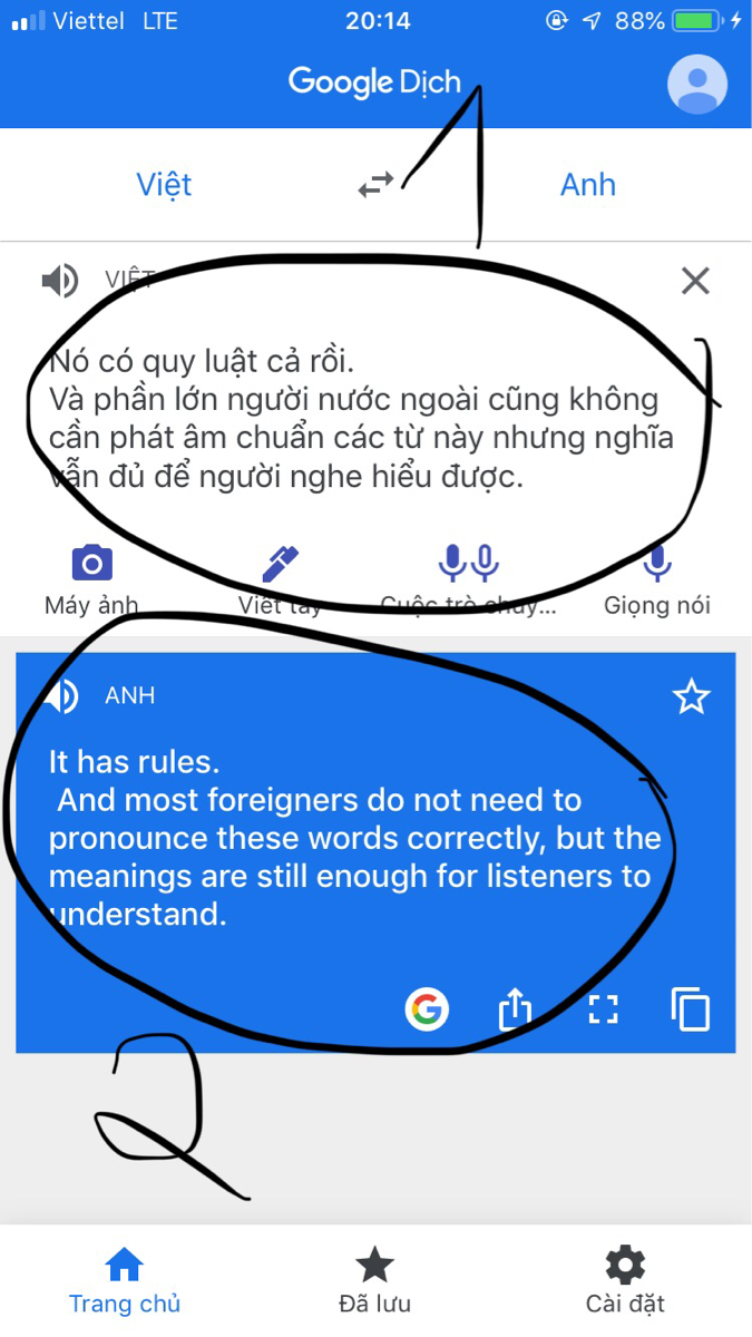Google translate giờ quá đỉnh. Nếu học ngữ nghĩa thì translate cũng đáp ...